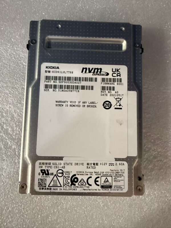Kioxia Enterprise SSD Module for Kioxia 7.68TB 2.5inch SDFSU03GDA02T ...